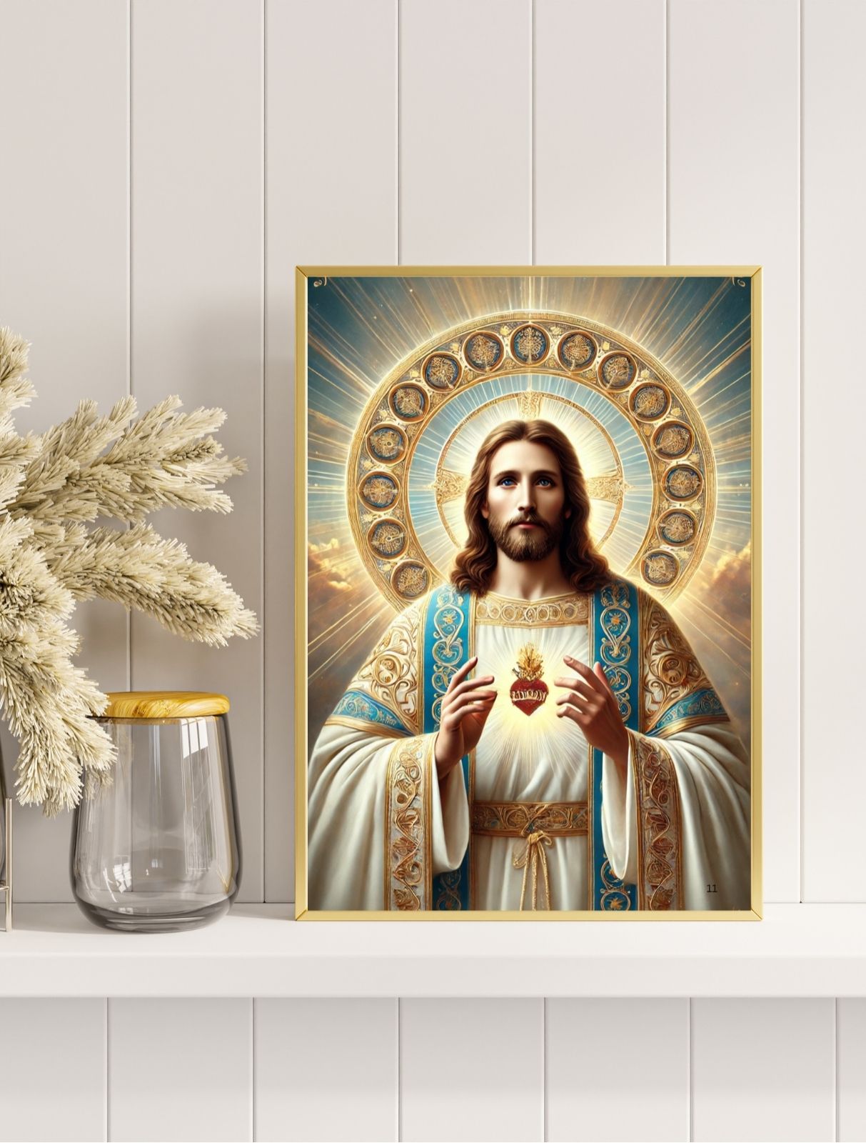Divine Mercy Frame – Religious Wall Art for Home & Prayer Corner ...
